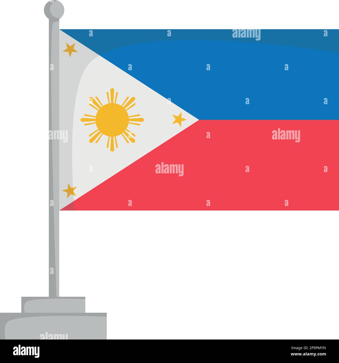 National flag of Philippines Vector Illustration Stock Vector Image ...