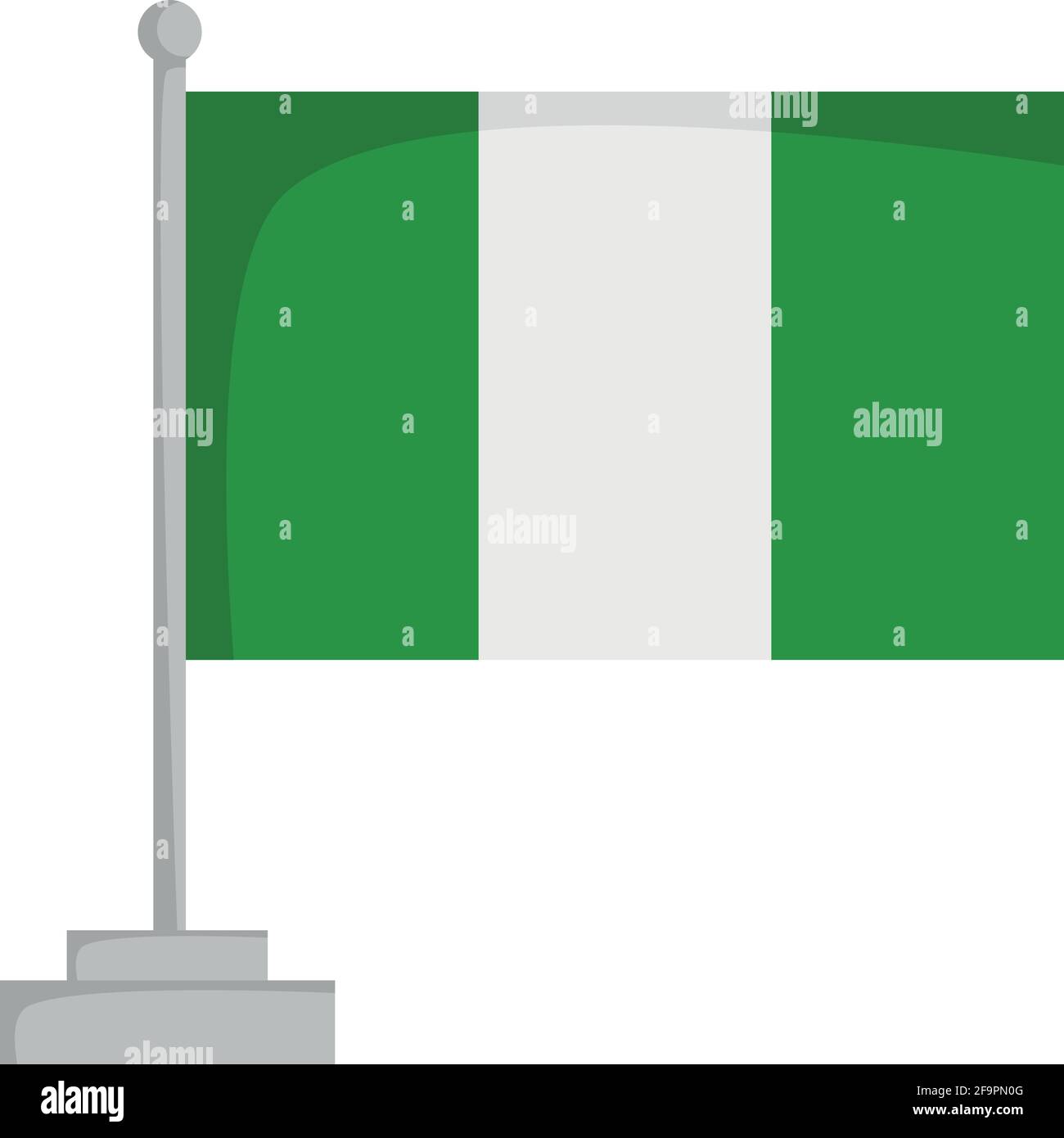 National flag of Nigeria Vector Illustration Stock Vector Image & Art ...