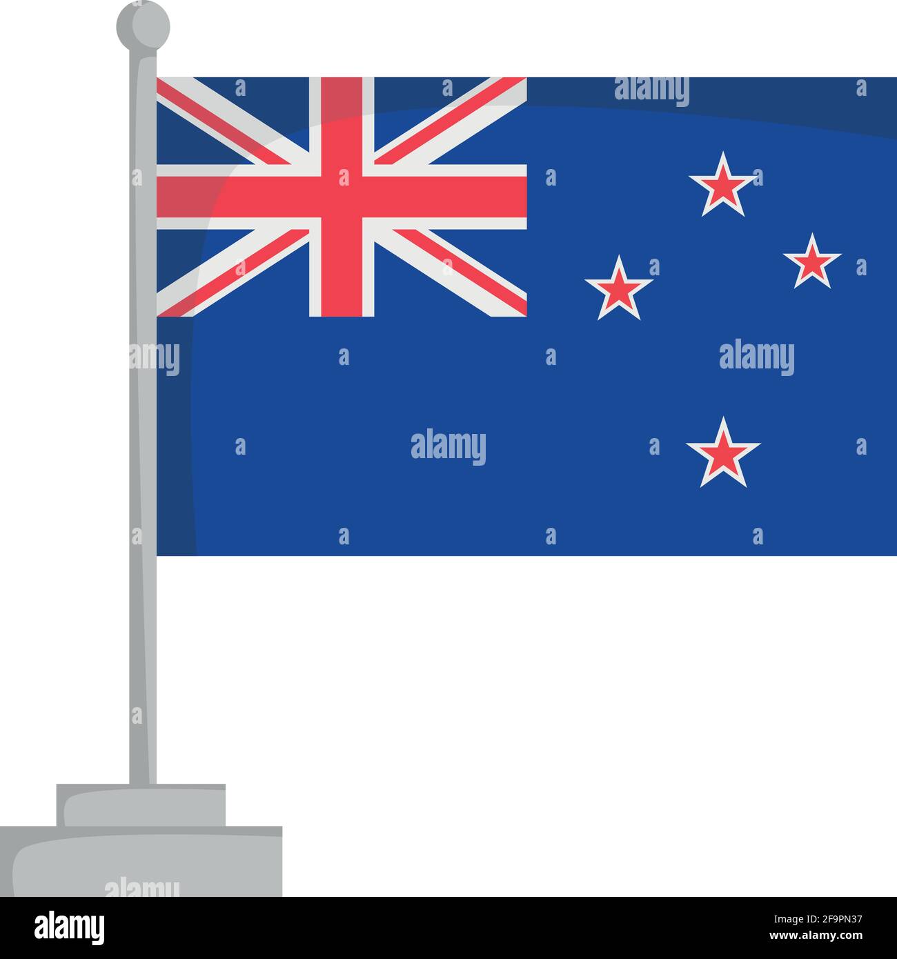 National flag of New Zealand Vector Illustration Stock Vector Image ...