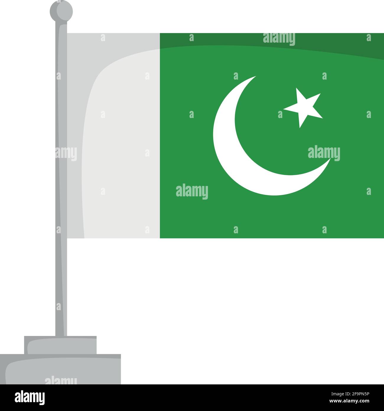 National flag of Pakistan Vector Illustration Stock Vector Image & Art ...