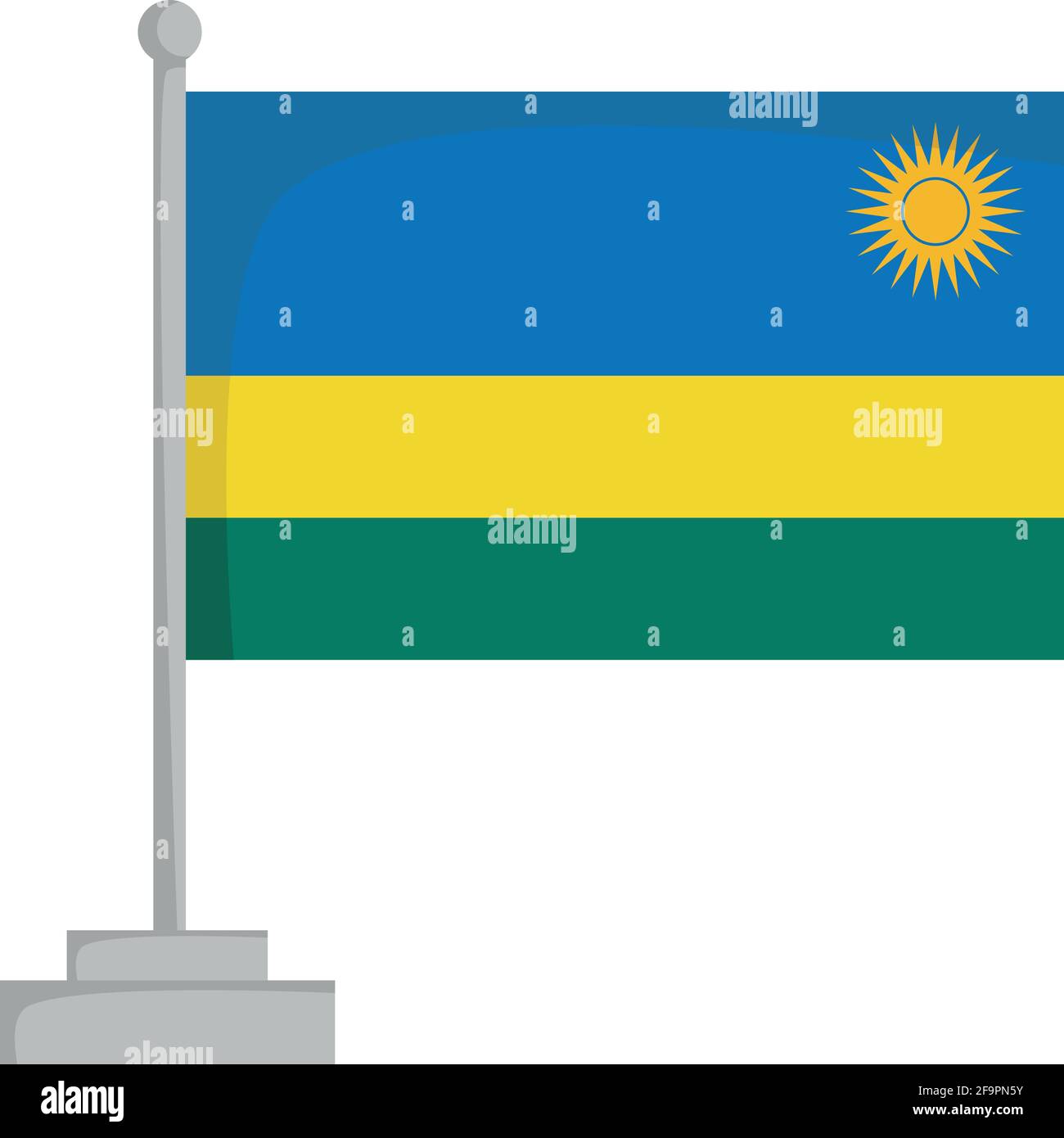 National flag of Rwanda Vector Illustration Stock Vector Image & Art - Alamy