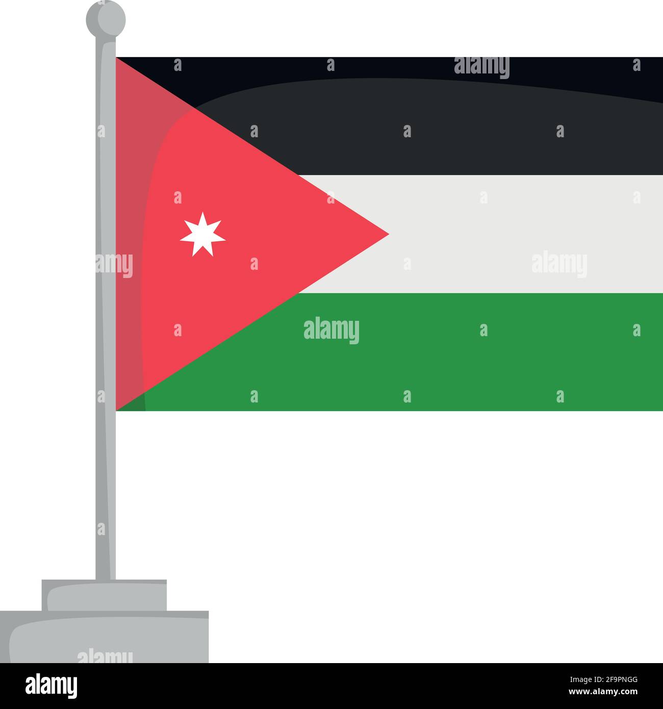 National flag of Jordan Vector Illustration Stock Vector Image & Art ...