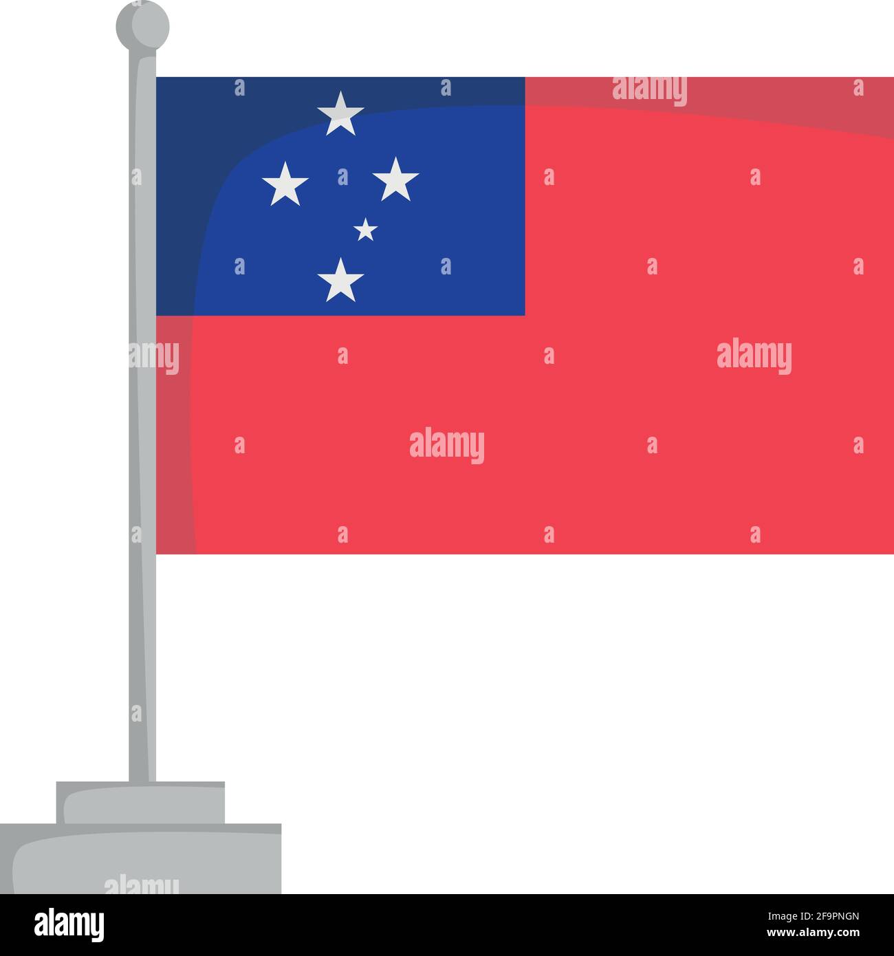 National flag of Samoa Vector Illustration Stock Vector Image & Art - Alamy
