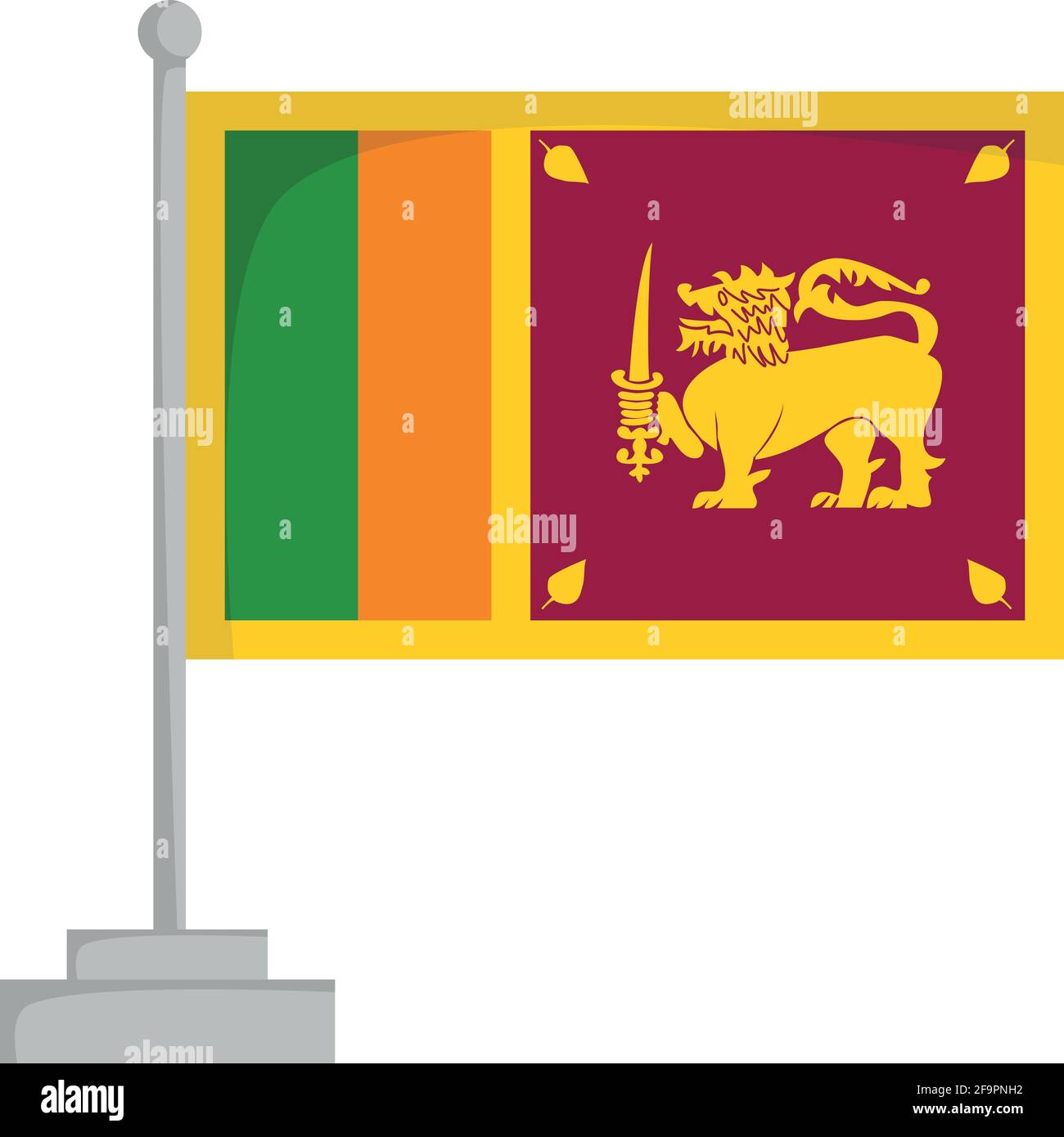 National flag of Sri Lanka Vector Illustration Stock Vector Image & Art ...