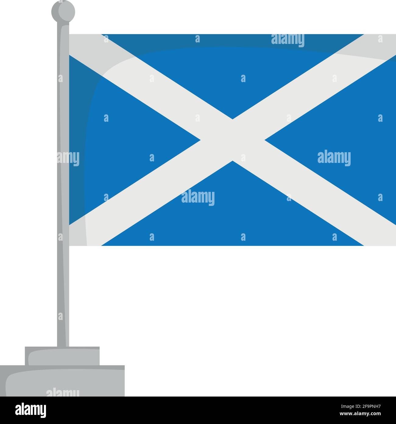 National flag of Scotland Vector Illustration Stock Vector Image & Art ...