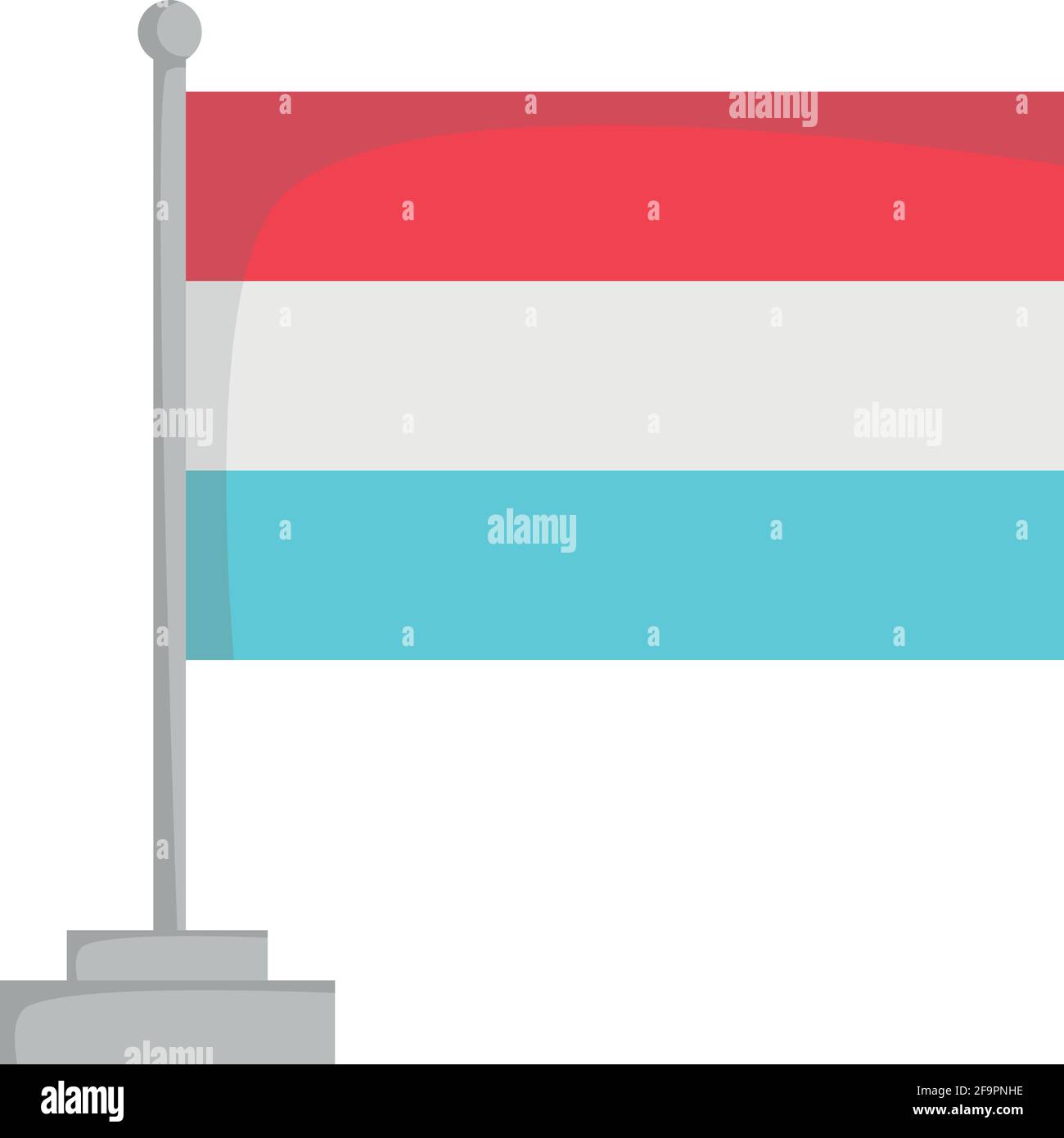 National flag of Luxembourg Vector Illustration Stock Vector Image ...