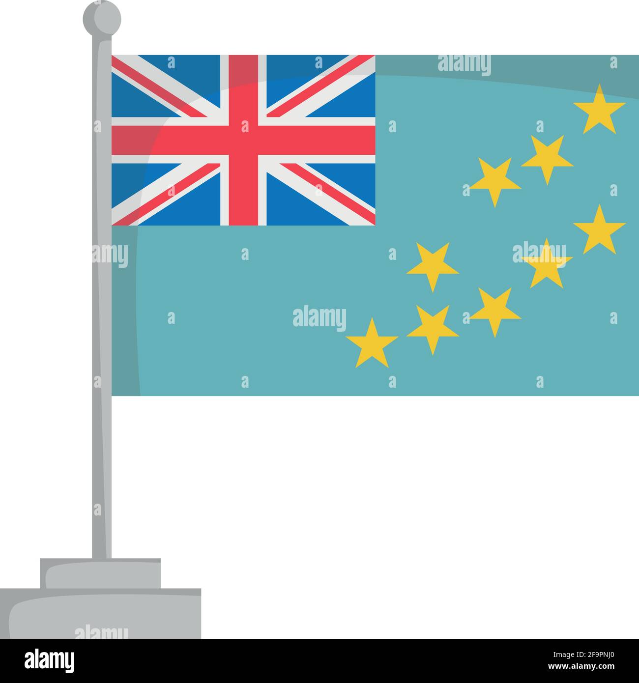 National flag of Tuvalu Vector Illustration Stock Vector Image & Art ...