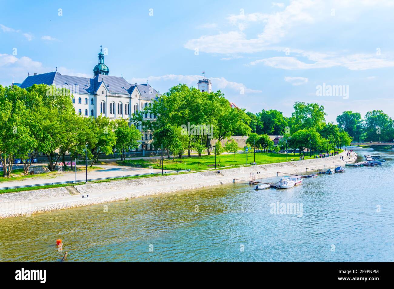 Bank of the raba river in the hungarian city gyor Stock Photo - Alamy