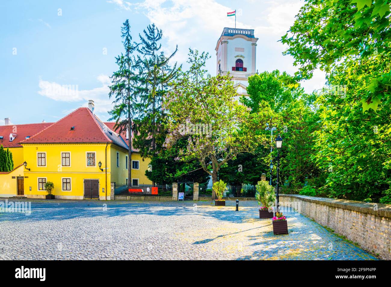 View of the bishop castle in the hungarian city gyor Stock Photo - Alamy
