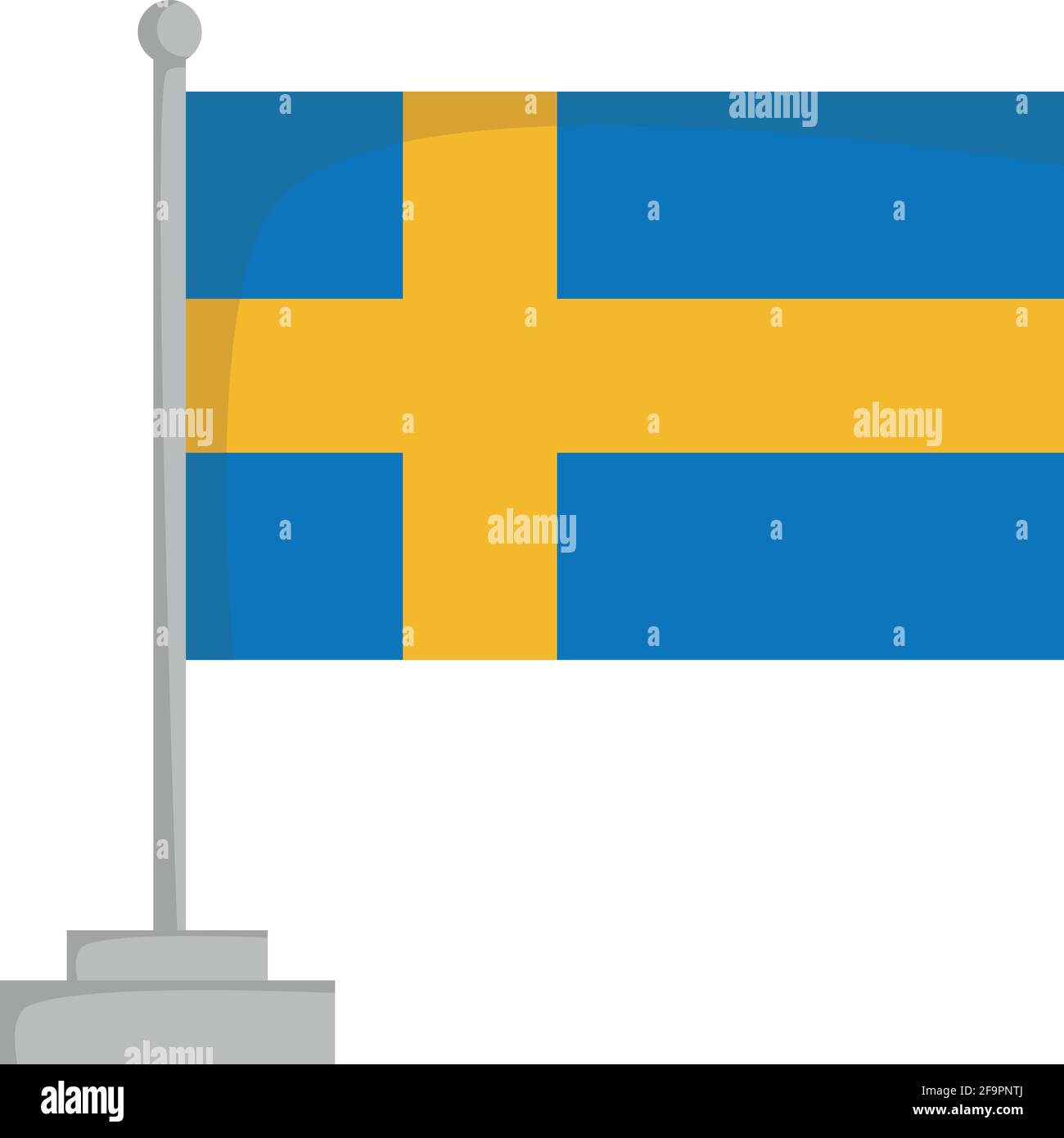National flag of Sweden Vector Illustration Stock Vector Image & Art ...
