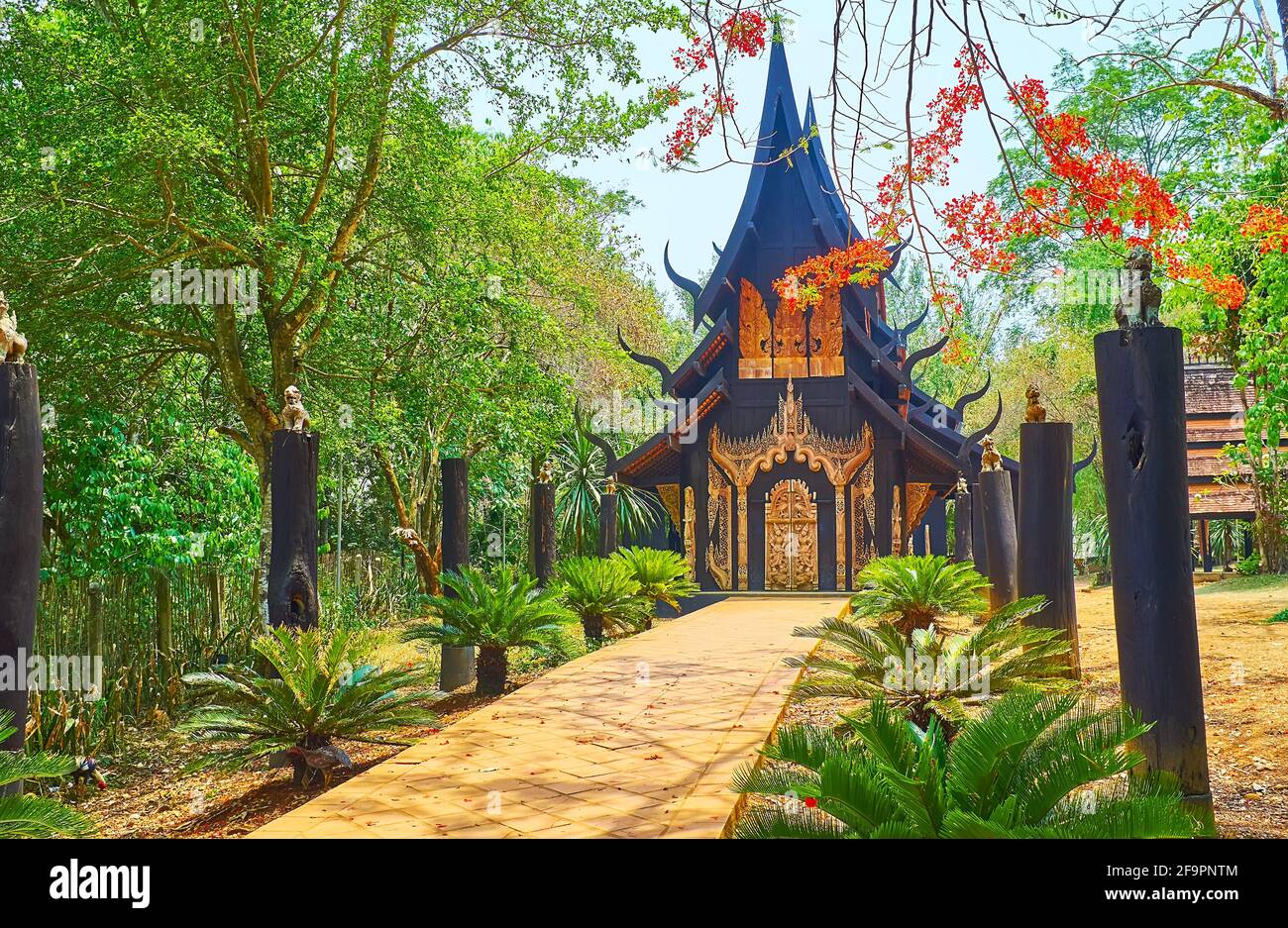 Thailand chiang rai black house hi-res stock photography and images - Alamy