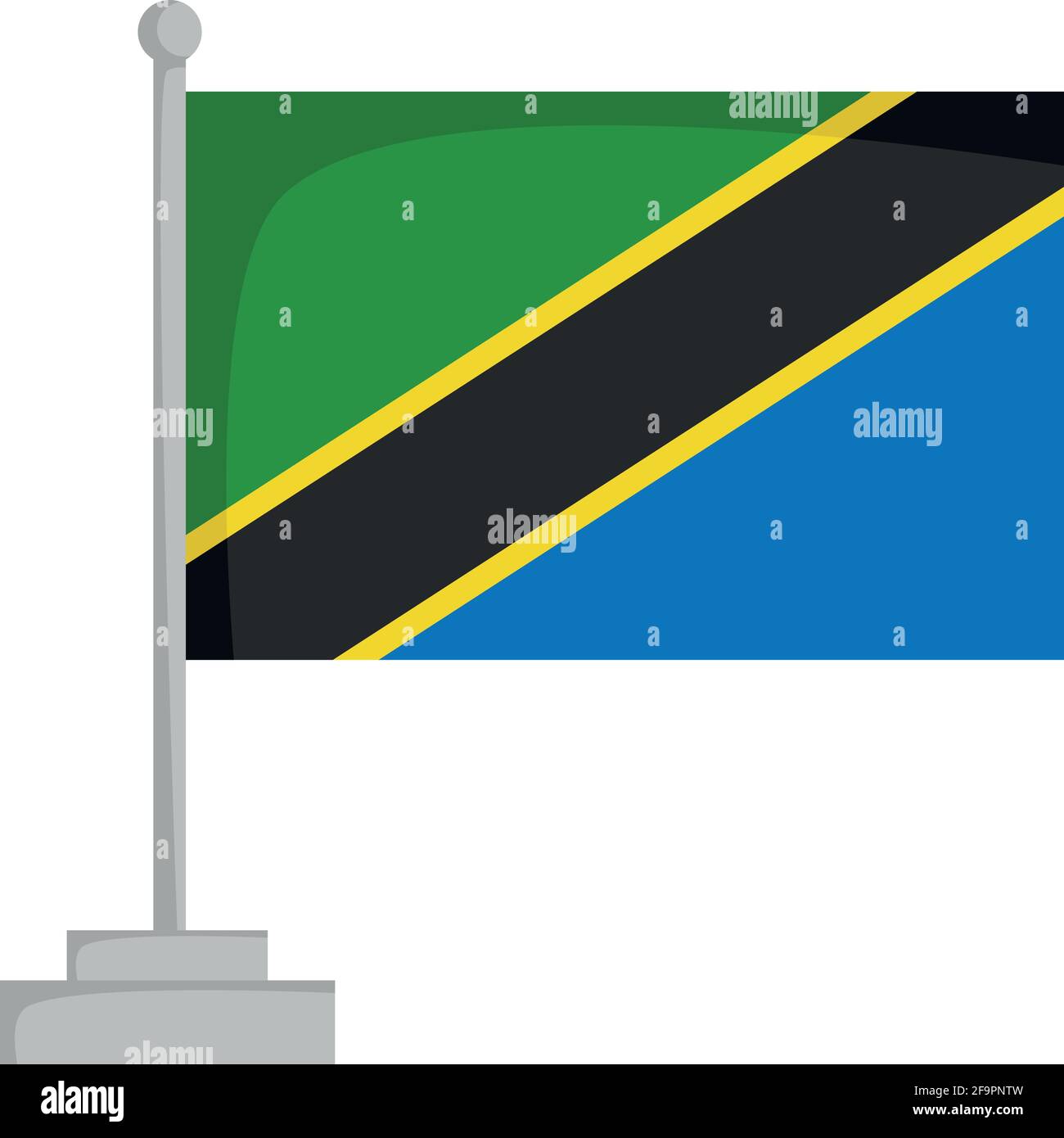 National Flag Of Tanzania Vector Illustration Stock Vector Image And Art