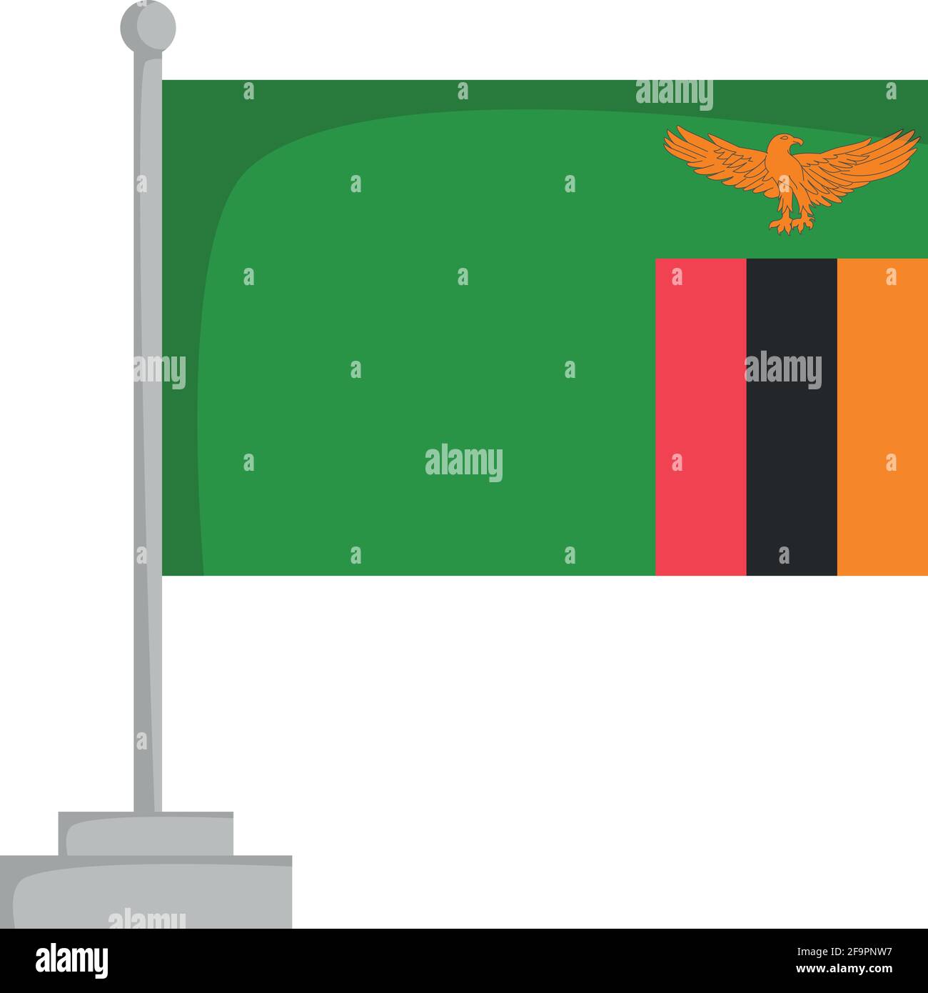 National flag of Zambia Vector Illustration Stock Vector Image & Art ...