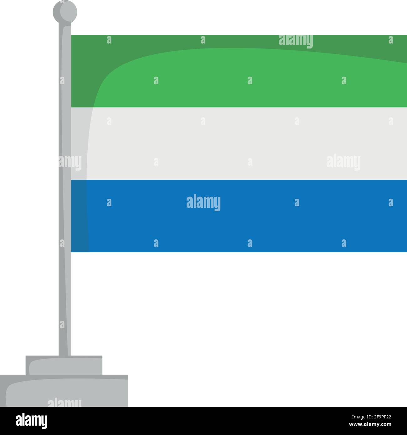 National flag of Sierra Leone Vector Illustration Stock Vector Image ...