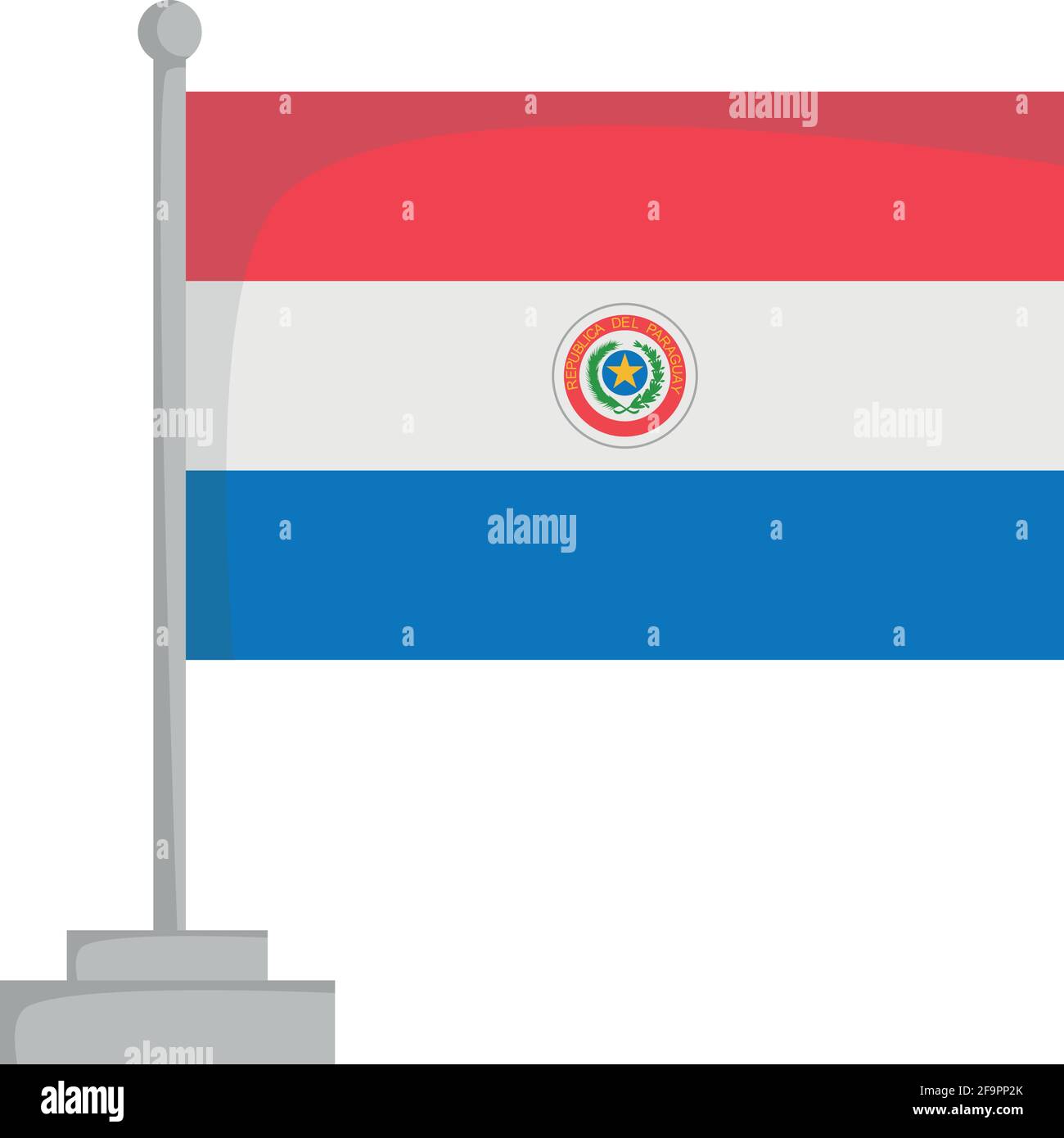 National flag of Paraguay Vector Illustration Stock Vector Image & Art ...