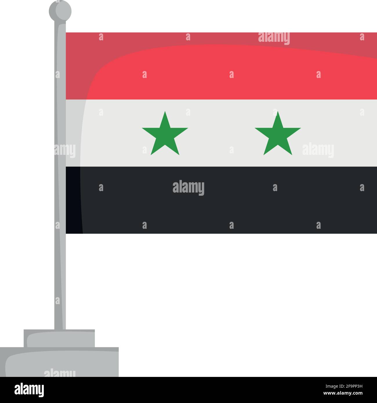 National flag of Syria Vector Illustration Stock Vector Image & Art - Alamy
