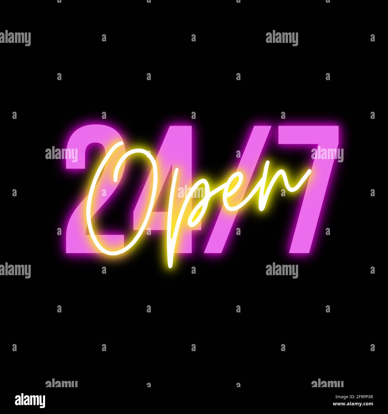 Neon Sign Open 24 Hours High Resolution Stock Photography and Images ...