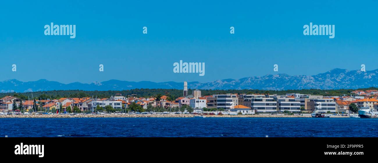 Panoramic view of the waterfront of the city of Zadar, Dalmatia ...