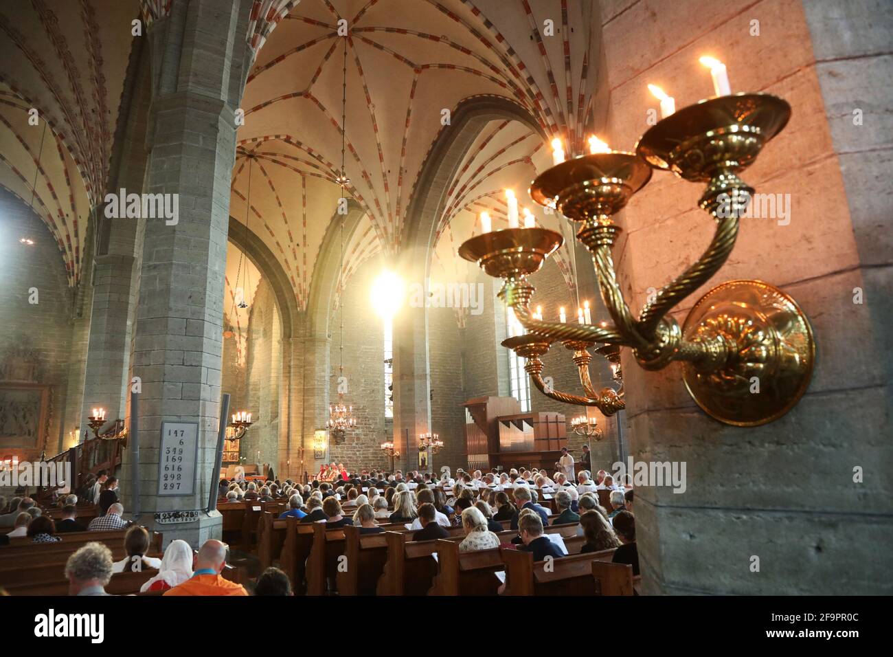 Interior picture, Vadstena abbey church Stock Photo - Alamy