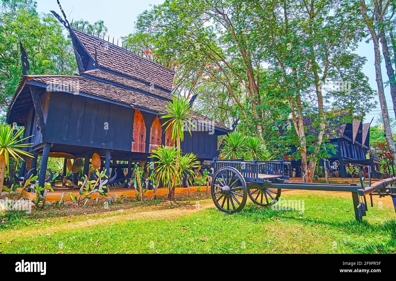 CHIANG RAI, THAILAND - MAY 11, 2019: The stilt timber building of the ...