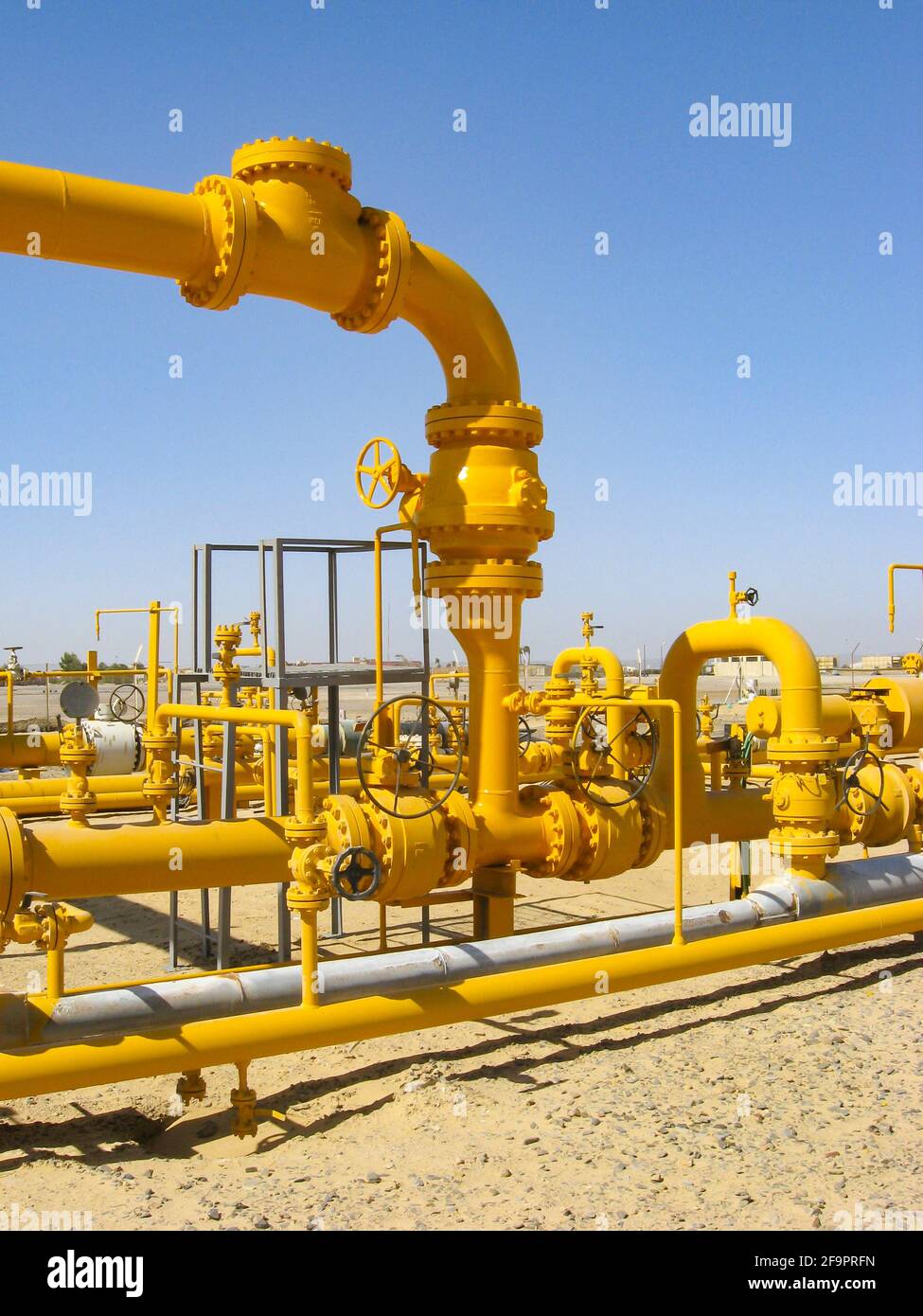 Pipework installed in an oil and gas facility upgrade modification in ...