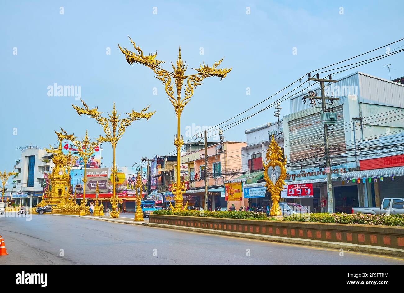 CHIANG RAI, THAILAND - MAY 11, 2019: Thanon Baanpa Pragarn Road with ...
