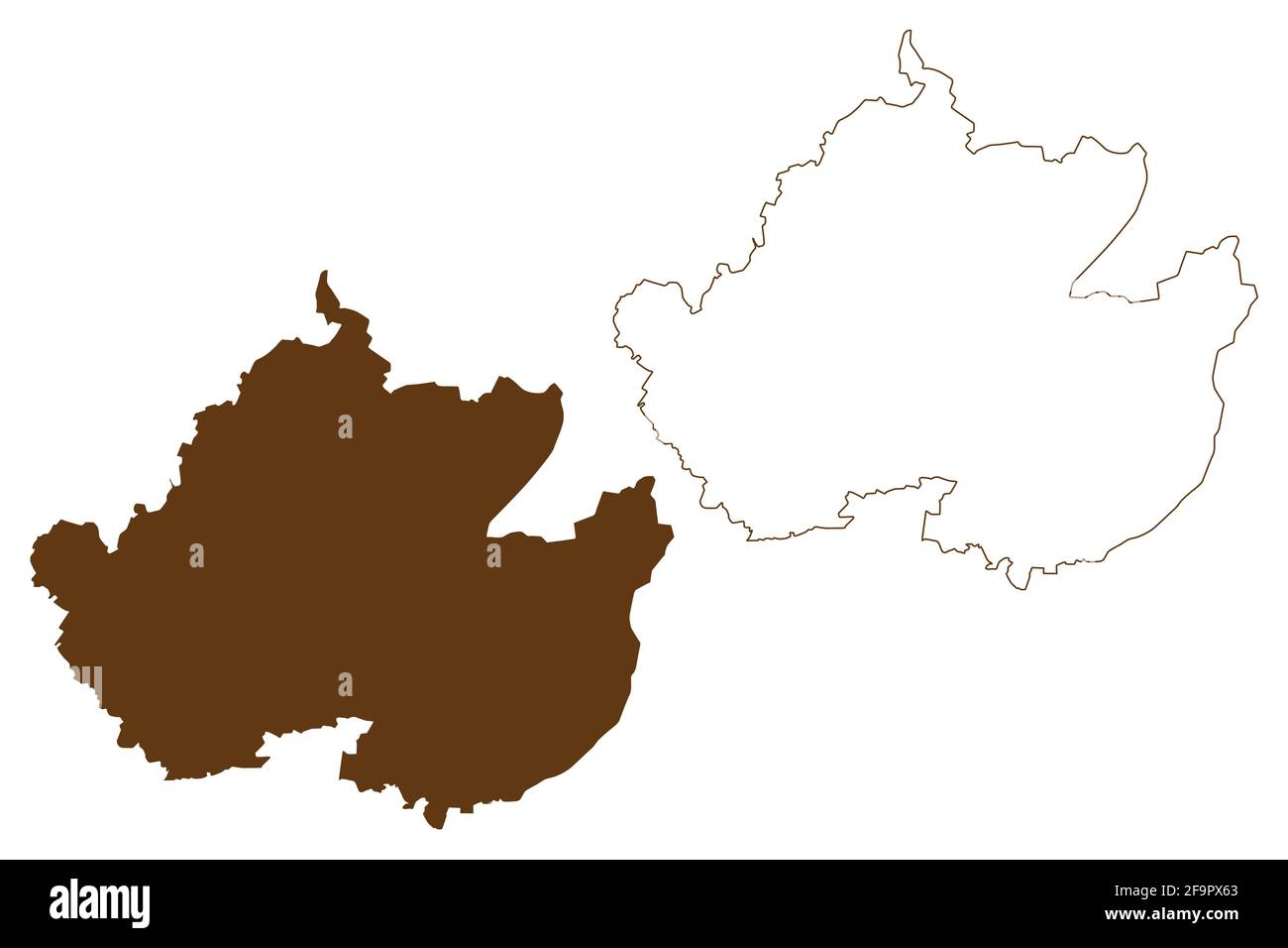 Uckermark district (Federal Republic of Germany, rural district, State ...