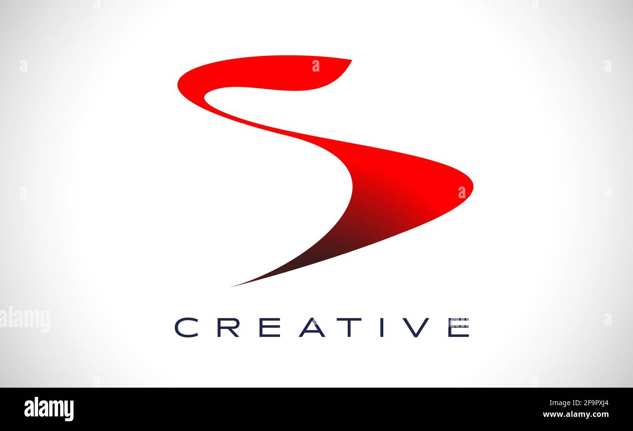 S Red Logo Design Vector with Creative Modern Design Shape and Vibrant ...