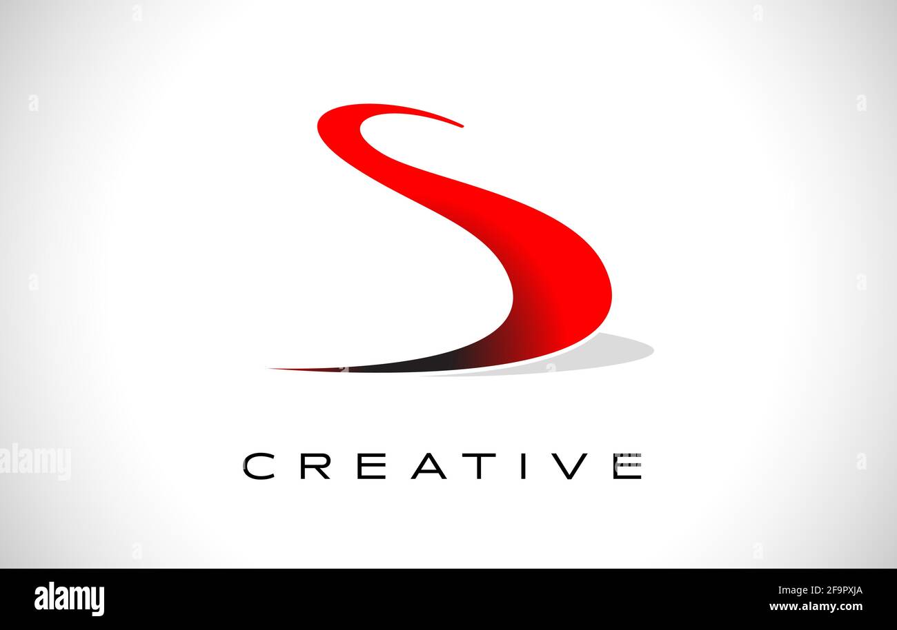 S Logo Design Vector with Creative Modern Design Shape and red Colors ...