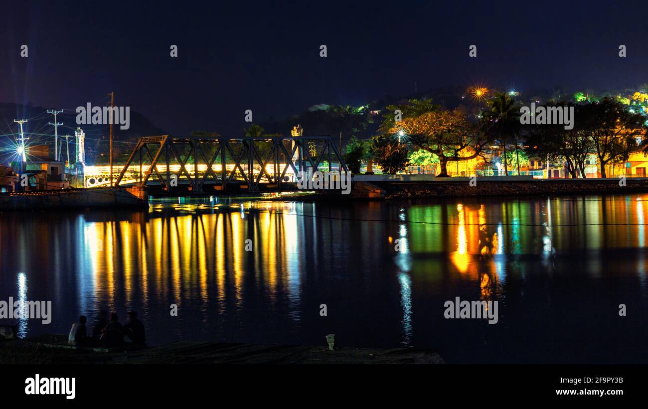 Bay in Matanzas, Cuba at night Stock Photo - Alamy