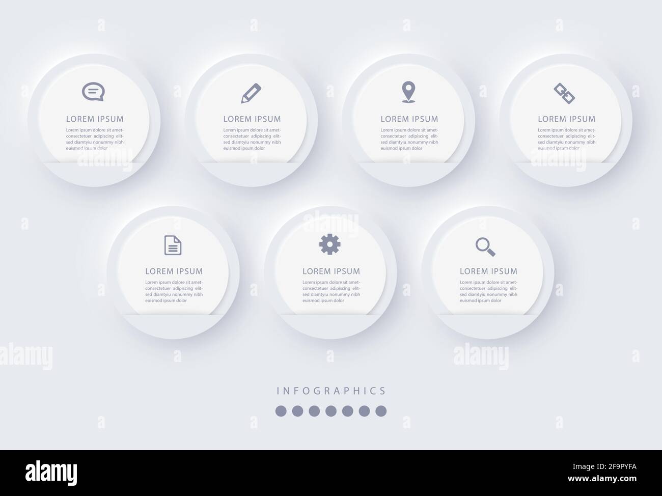 Vector elegant simple refined style infographic design UI template ...