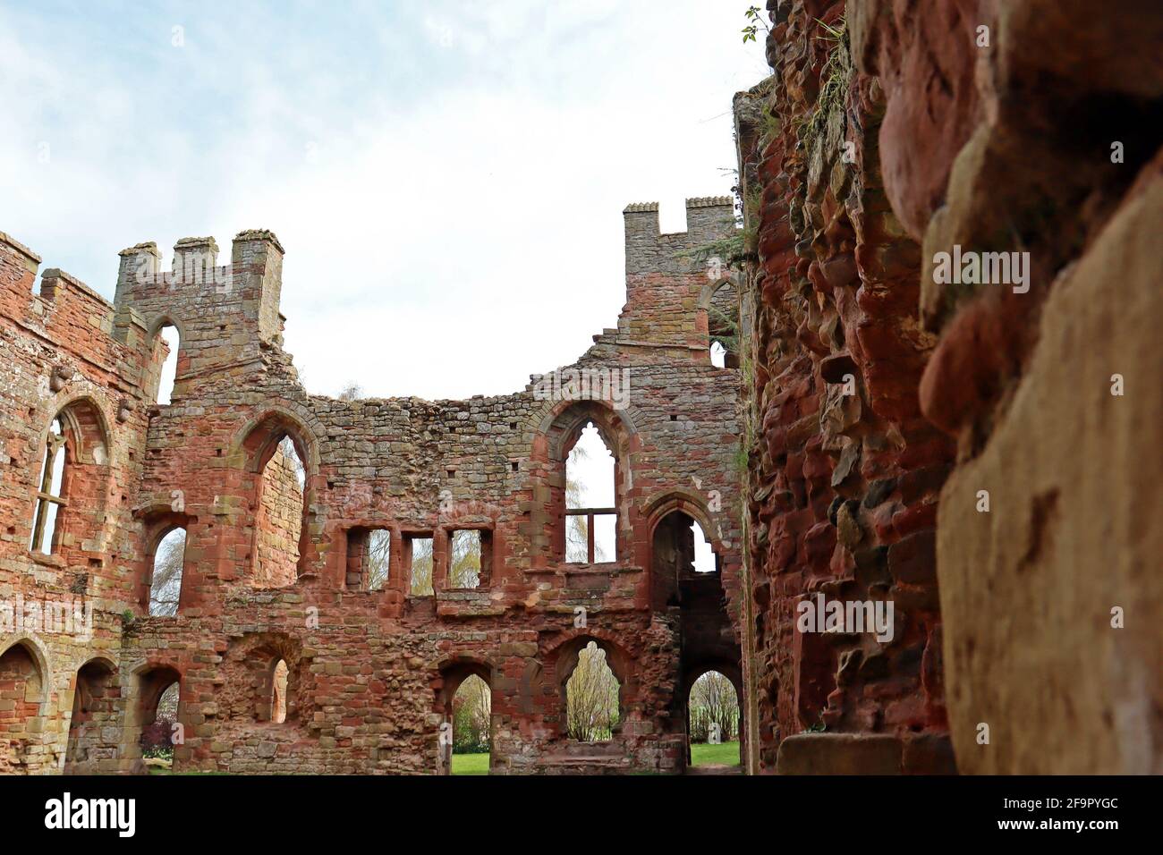 Ruins of the castle of Acton Burnell. British medieval architecture ...