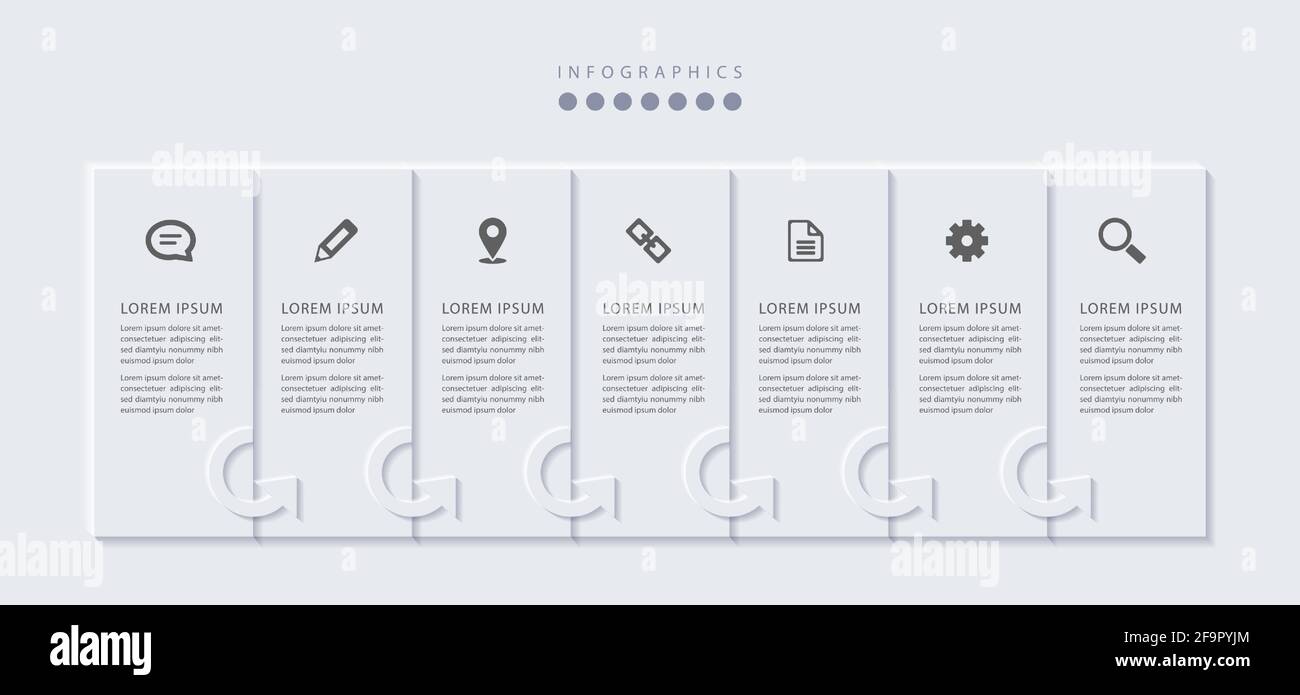 Vector elegant simple refined style infographic design UI template ...