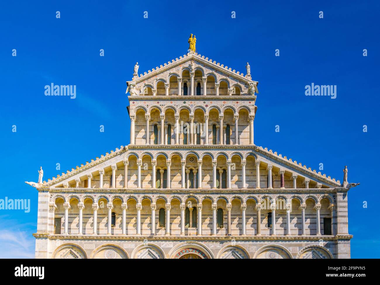 Cathedral of Pisa and Leaning Tower in the Square of Miracles Stock ...