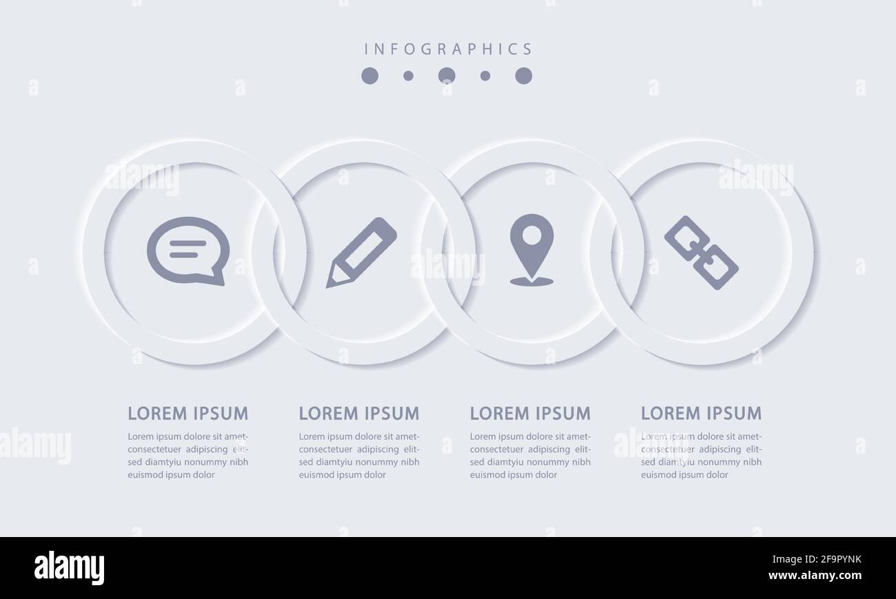 Vector elegant simple refined style infographic design UI template ...