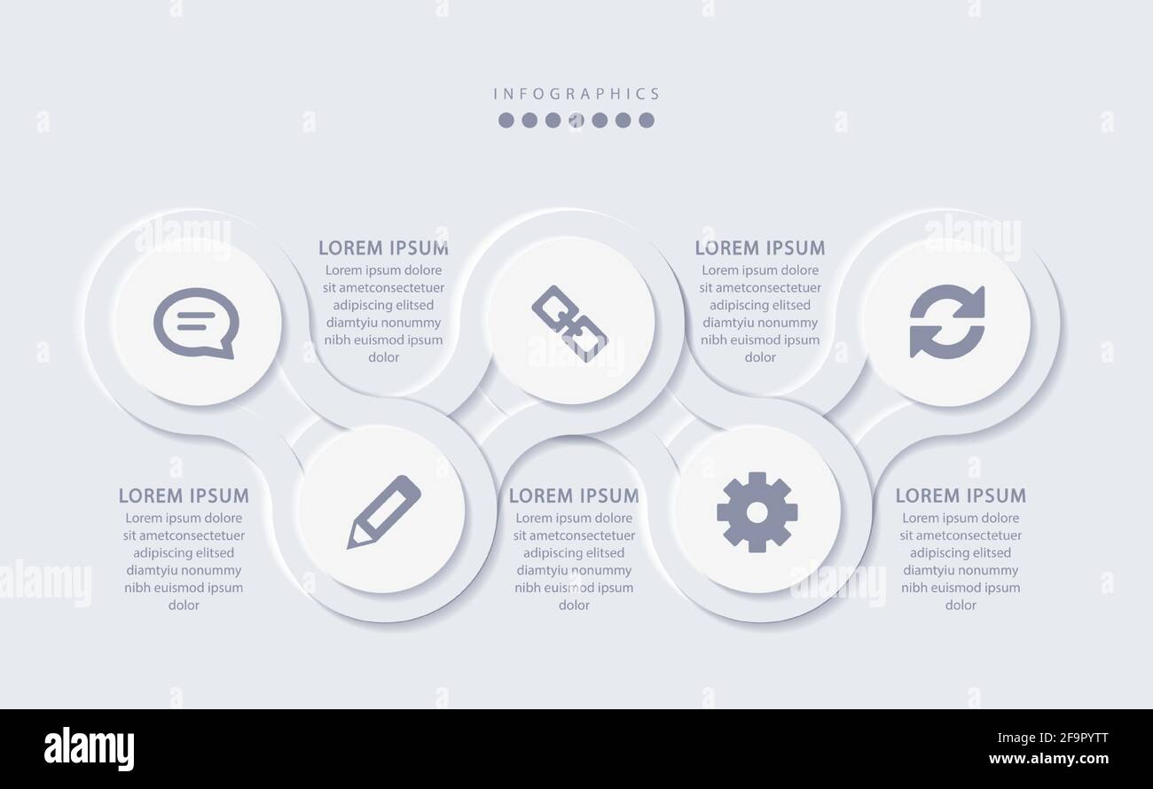Vector elegant simple refined style infographic design UI template ...