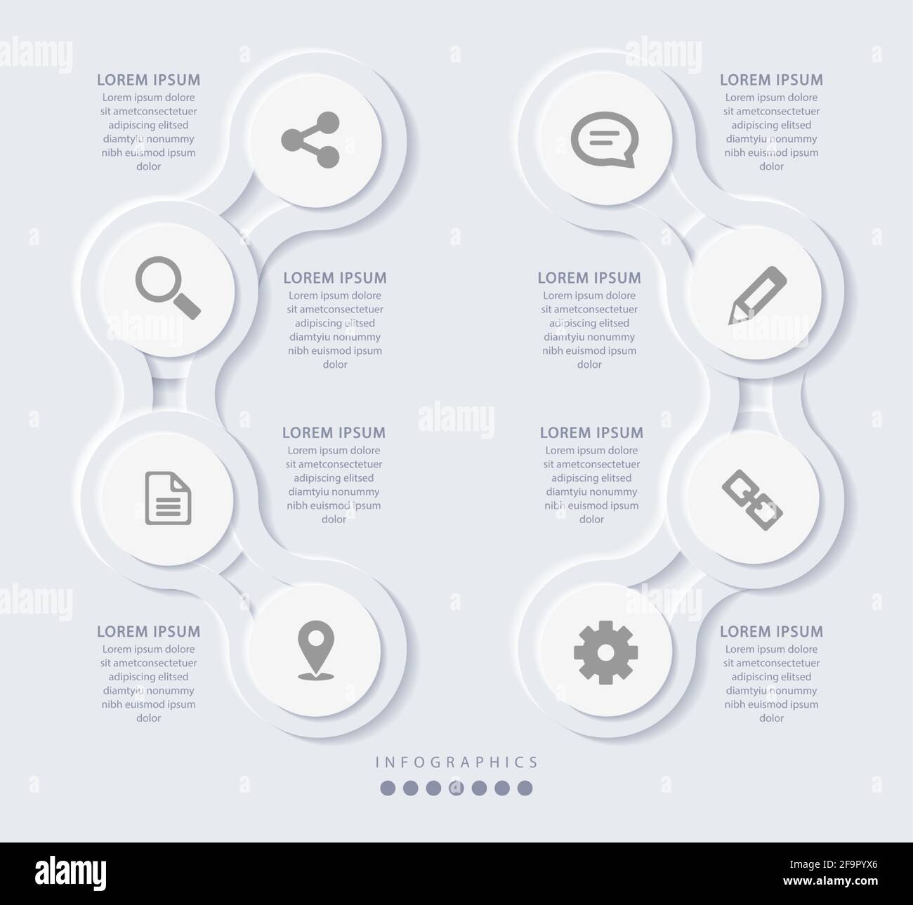 Vector elegant simple refined style infographic design UI template ...