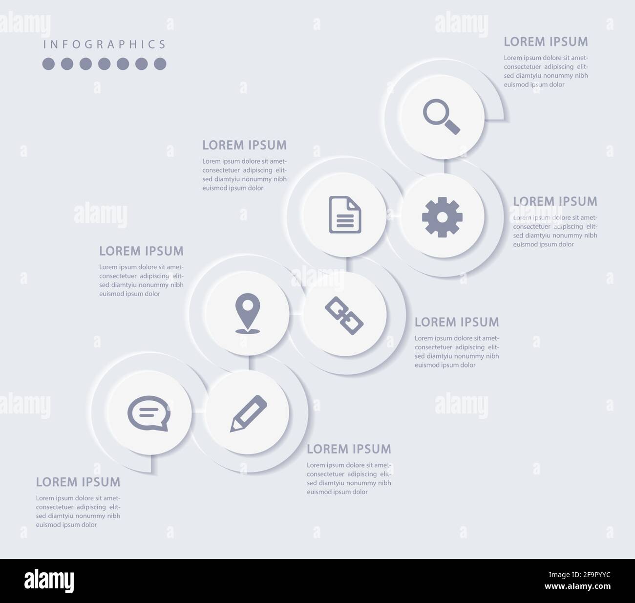 Vector elegant simple refined style infographic design UI template ...