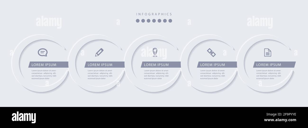 Vector elegant simple refined style infographic design UI template ...
