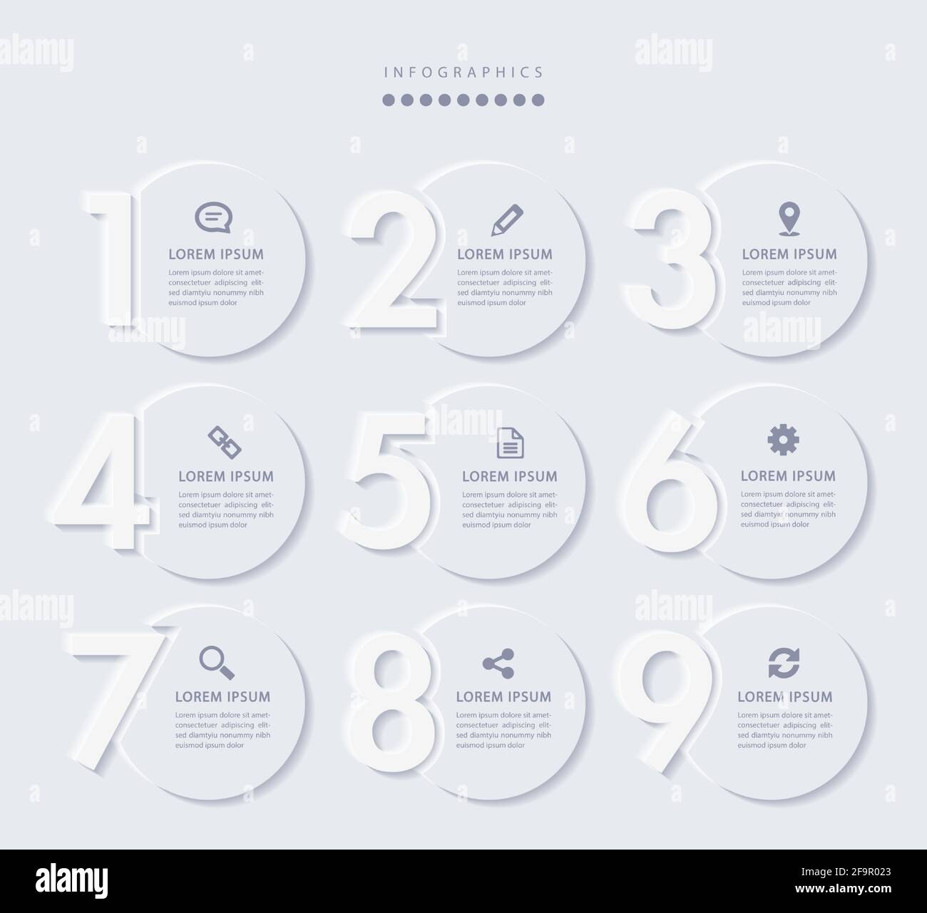 Vector elegant simple refined style infographic design UI template 9 ...