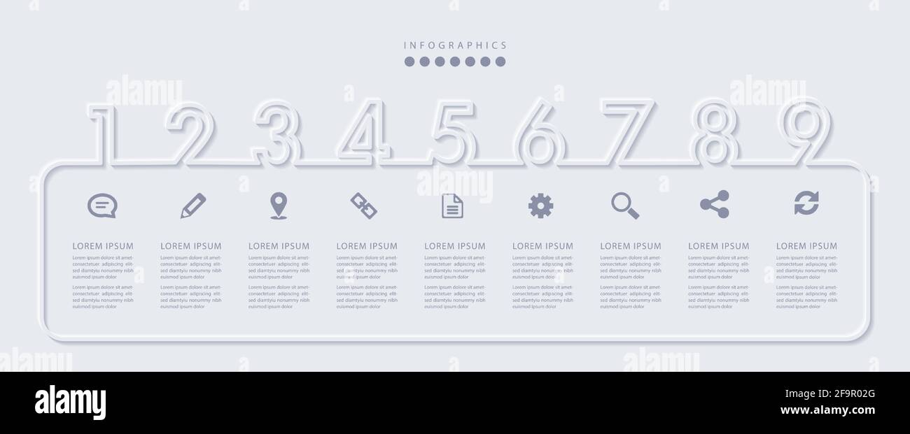 Vector elegant simple refined style infographic design UI template 9 ...