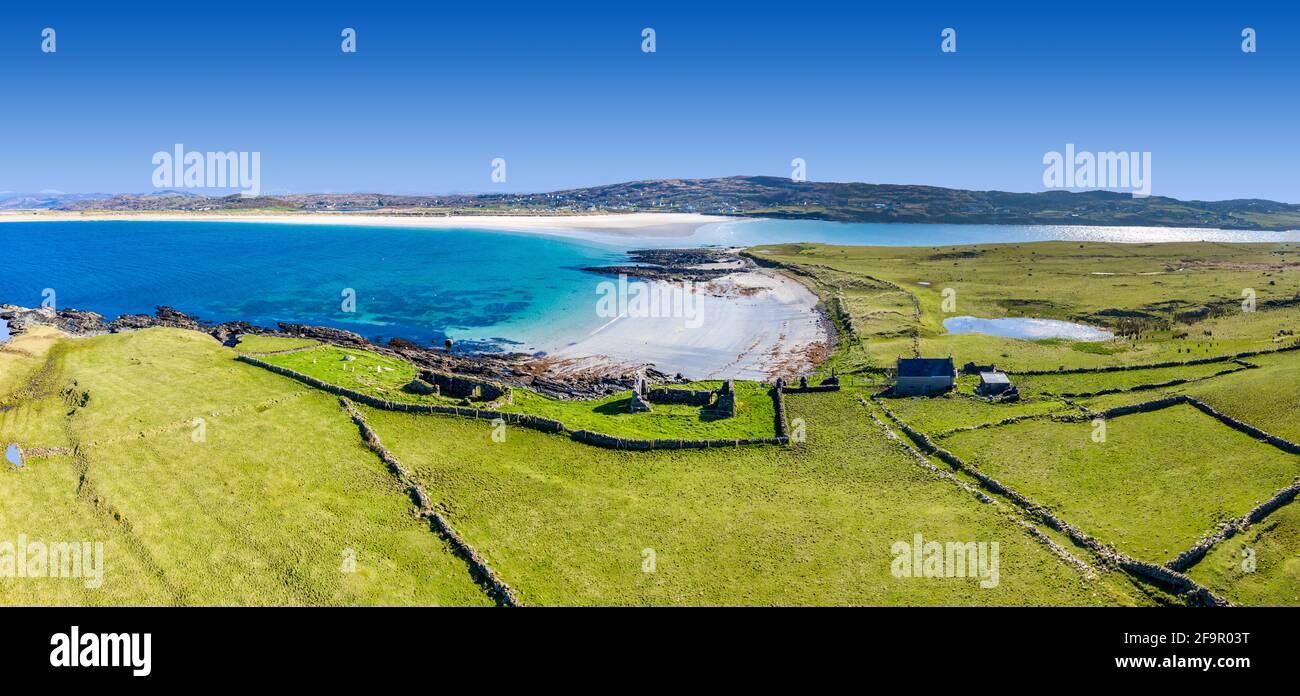 Aerial view of Portnoo in County Donegal, Ireland Stock Photo - Alamy