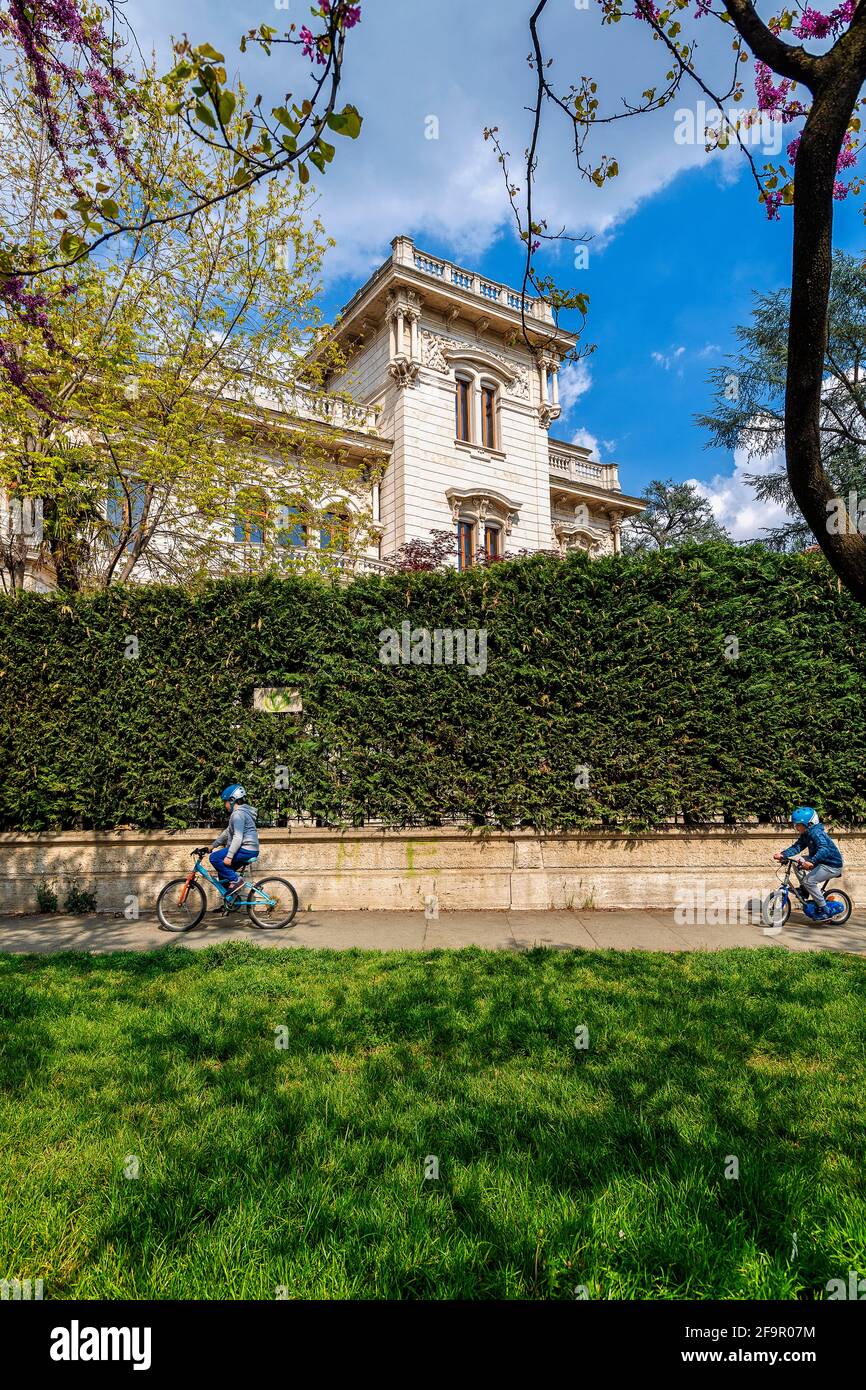 Italy Piedmont Turin - Crocetta Quarter - Liberty House Stock Photo - Alamy