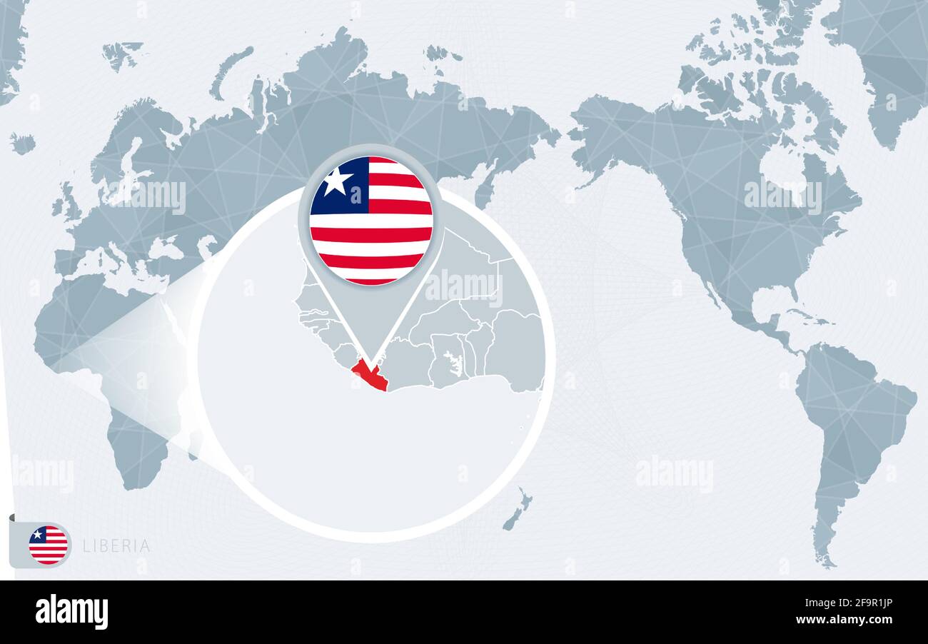 Liberia map world