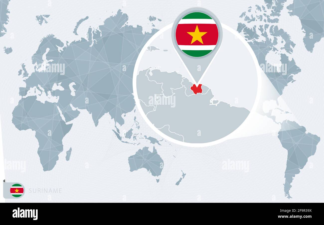 surinam world map