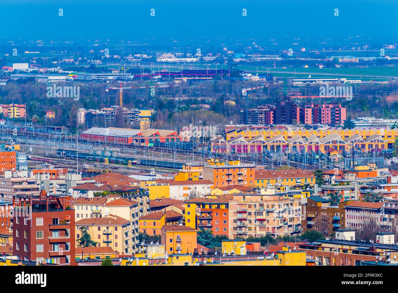 aerial view of bologna centrale train station in italy Stock Photo - Alamy
