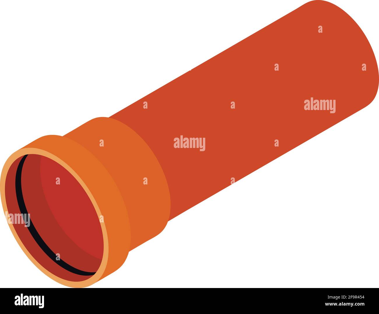 Plastic pipe icon. Isometric illustration of plastic pipe vector icon ...