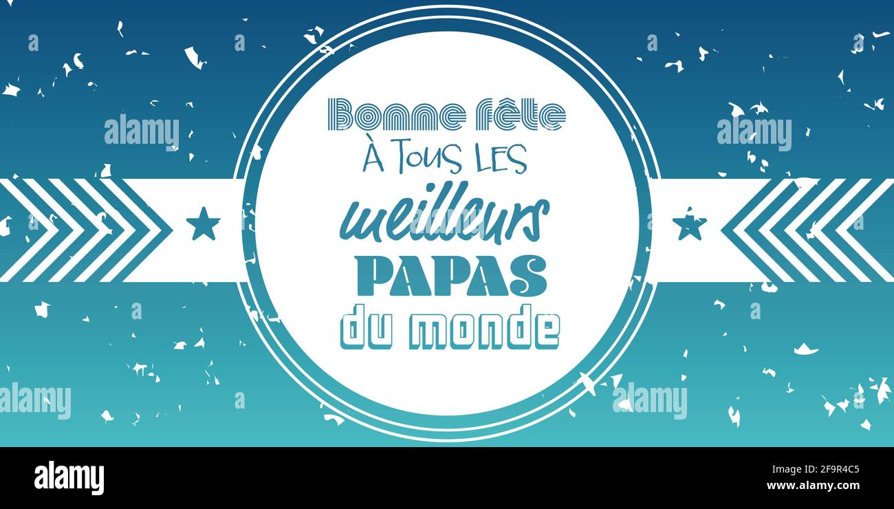 french fathers day card banner large illustration Stock Photo - Alamy