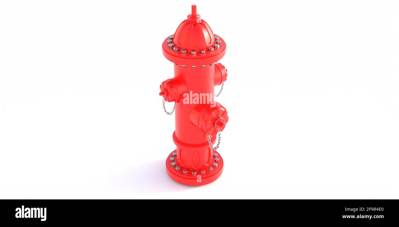 Fire hydrant red color isolated on white background. Firefighting ...