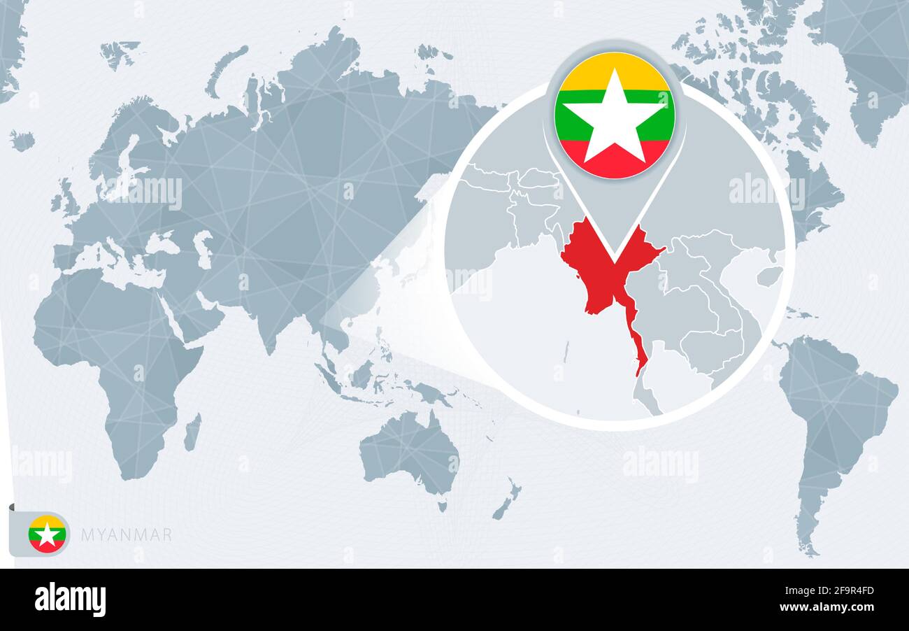 myanmar location in asia world map